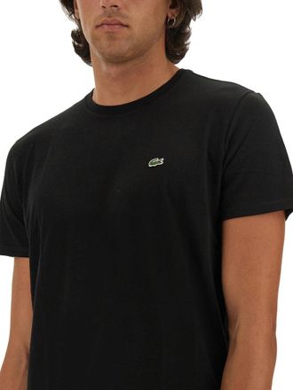 Lacoste Logo Cotton T-Shirt - Black