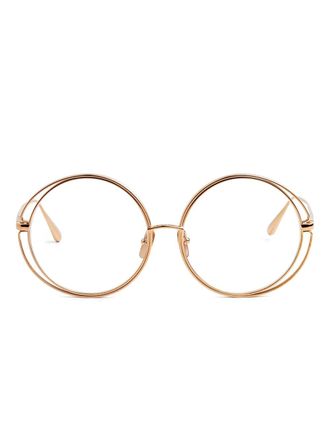 Linda Farrow lunettes de vue Selene &agrave; monture ronde - Rose
