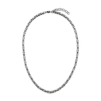 s.Oliver Herren Necklace - Halskette aus mattiertem Edelstahl - Silber - Verstellbar bis 55 cm - wasserfest & hautfreundlich