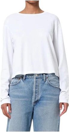 A Gold E Femme, Tops, Blanc, Taille: 40 FR Sydney Long Sleeve Tee