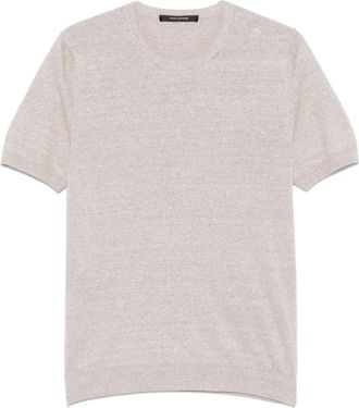 Tagliatore Homme, Tops, Beige, Taille: 3XL T-Shirt Col Rond