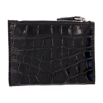 Vivienne Westwood Womens Slim Card Holder - Vivienne Westwood Leather Black Calfskin Accessories Card-Holder