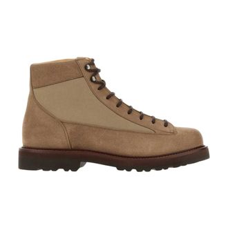 Brunello Cucinelli Bottines en Daim et Tissu - Homme - Chaussures - Beige - Taille: 44 EU