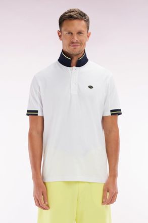 Eden Park Polo &Agrave; Manches Courtes En Coton Jaune D&eacute;tails Color&eacute;s Coupe D&eacute;contract&eacute;e