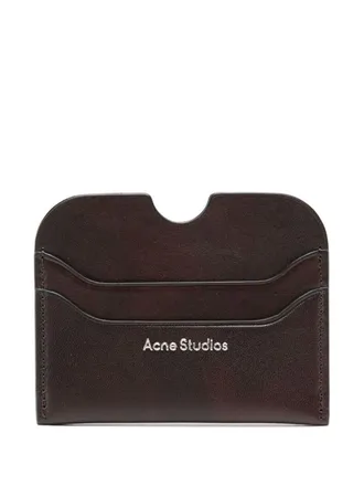 Acne Studios Portemonnaie mit Logo-Pr&auml;gung - Braun