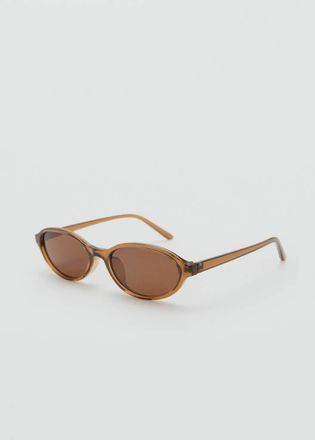 Mango Lunettes de soleil monture rectangulaire marron - Femme - Taille unique - MANGO