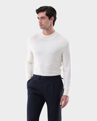 van Laack Stehkragenpullover aus Merzerisierter Merinowolle