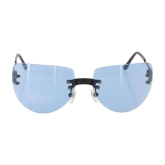 Chanel unisex, Pre-owned, Bleu, Taille: ONE Size Lunettes de soleil bouclier sans monture Pre-owned