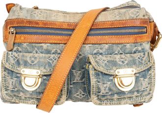 Louis Vuitton Crossbody Bags - Louis Vuitton Denim Monogram Baggy PM Crossbody Ba - Gr. unisize - in Blau - f&uuml;r Damen