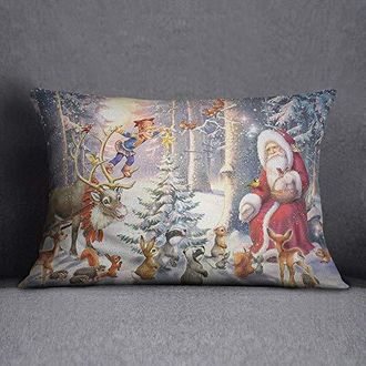 Bonamaison Le Jardin du Lin Kissenhüllen, Cotton, Mehrfarbig, 45x45