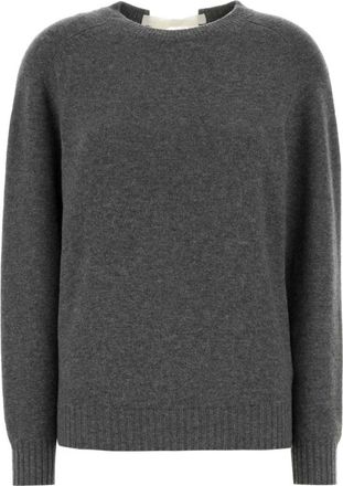 Carven Femme, Pulls, Gris, Taille: 38 FR Kn250 Knit Top-Tie-Back Jumper