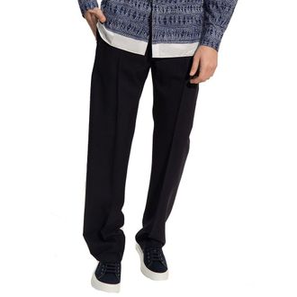 Ferragamo Mens Blue Cotton Casual Pants