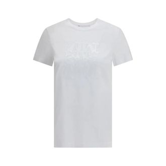 Max Mara Embroidered Monogram T-shirt - - Tops - Damen - Wei&szlig; - M