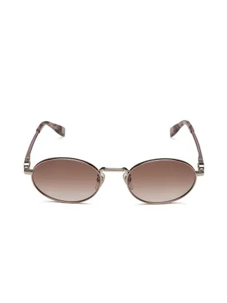 Furla SFUB30 Oval Metal Sunglasses - Gold