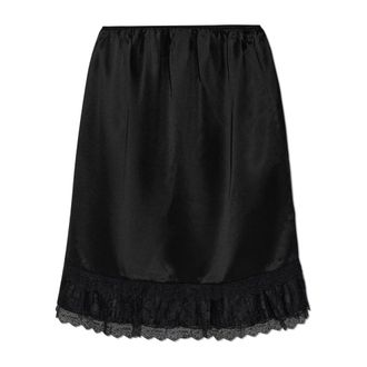 Ganni Rock im Fransen-Satin - - Skirts - Damen - Schwarzk - XS