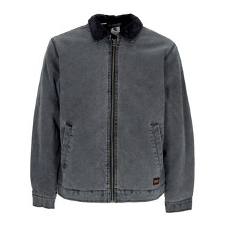 Element Schwarze Canvas Arbeitsjacke mit Samtkragen - - Jackets - Herren - Schwarzk - M