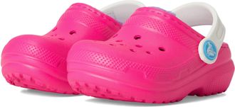 Crocs Unisex Kinder Classic Lined Clog T Clog, Pink Crush/Multi, 25/26 EU