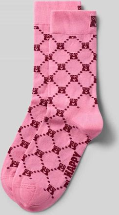 Happy Socks Socken mit Label-Print Modell Monogram