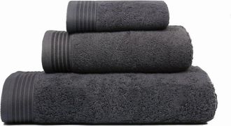 Framsohn Premium, Anthrazit: 100% Baumwolle, extra weich, mit edlem Glanz (Handtuch, Duschtuch, G&auml;stetuch) (Duschtuch 67x140 cm)