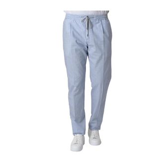 Pantaloni Torino Seersucker Gestreifte Hose - - Trousers - Herren - Blau - 4XS