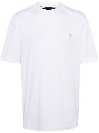 BOSS t-shirt en coton à plaque logo - Blanc