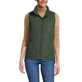 Lands End Isolierte Steppweste FeatherFree, Damen, Gr&ouml;&szlig;e:44-46 regular, Gr&uuml;n, Polyester, by Lands End
