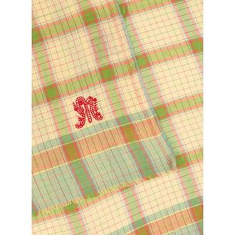 Moismont Foulard Alphabet &agrave; carreaux en coton