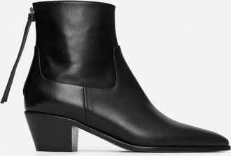 Arket Stiefelette Aus Leder -Schwarz