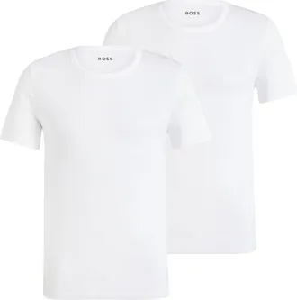 BOSS 2er Pack Herren Business T-ShirtRN 2P Comforts, Farbe:Weiß, Größe:2XL, Artikel:-100 White