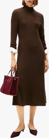 Tommy Hilfiger Robe midi &agrave; col montant en laine