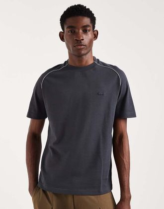 Lacoste T-shirt &agrave; liser&eacute; - Gris