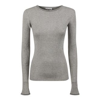 Patrizia Pepe SweaT-shirt &agrave; manches longues - Femme - Pulls - Gris - Taille: 40 FR
