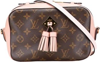 Louis Vuitton Sac port&eacute; &eacute;paule pr&eacute;-poss&eacute;d&eacute; structur&eacute; avec sangle r&eacute;glable et d&eacute;tail pompon - Femme - Pre-owned - Brun - Taille: ONE Size