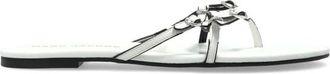 Marc Jacobs Femme, Chaussures, Blanc, Taille: 37 EU The Leather Kiki Sandal
