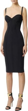 Elisabetta Franchi Femme, Robes, Noir, Taille: 44 FR Robe L&eacute;g&egrave;re en Cr&ecirc;pe avec D&eacute;tails Bord Franc