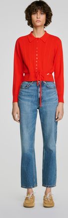 Sandro Cardigan en maille pointelle