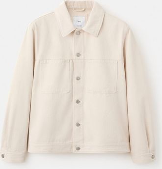 Mango Blouson en jean 100 % coton &agrave; poches &eacute;cru - Homme - XXL - MANGO MAN