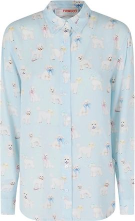 Fiorucci Femme, Blouses et Chemises, Bleu, Taille: 36 FR Poodle Shirt