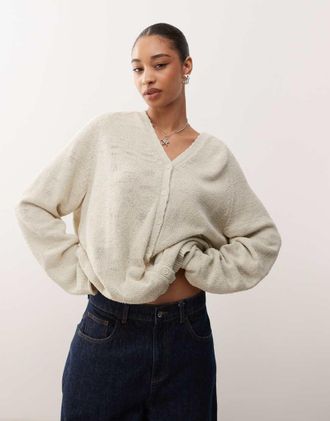 Weekday Gilet souple - Blanc cassé