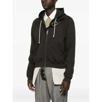 Magliano Leather Belt Detail Hooded Sweatshirt - Brown