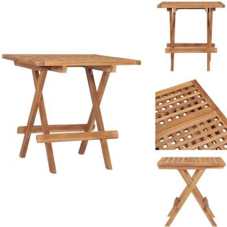 vidaXL Klappbarer Gartentisch 50x50x50 cm Teak Massivholz - Holz Tisch - Gartenm&ouml;bel - Esstisch - Outdoor M&ouml;bel - Teakholz