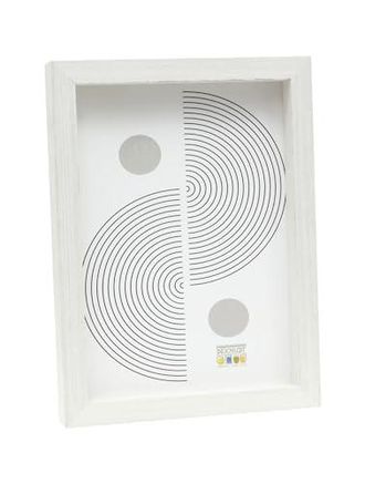 Deknudt Frames Bilderrahmen mit Holz-Finish, weiß, klar, FSC-Mix, für Format 15 x 20 cm, zum Aufhängen oder Aufstellen