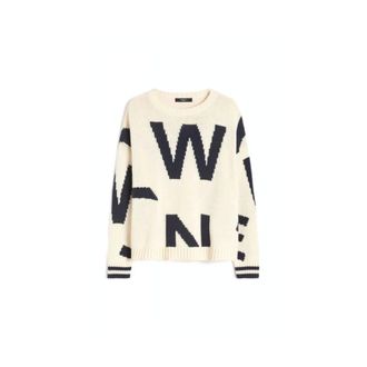 Max Mara Femme, Pulls, Beige, Taille: 42 FR Maille ras du cou