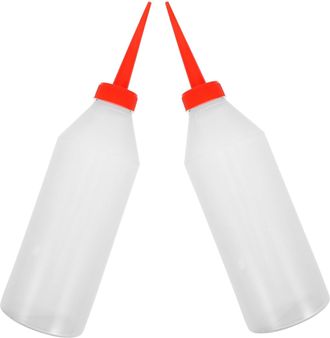 Lurrose SEWOART 2 St&uuml;ck Kunststoff &Ouml;lflasche mit Roter Pr&auml;zisionsd&uuml;se 500 ml N&auml;hmaschinen&ouml;lspender f&uuml;r Flachbett und Nadelmaschinen Leichter &Ouml;lapplikator mit 