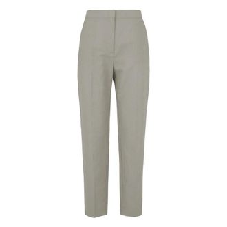 Bomboogie Femme, Pantalons, Gris, Taille: 40 FR Pantalon coupe slim en lin et coton m&eacute;lang&eacute;s