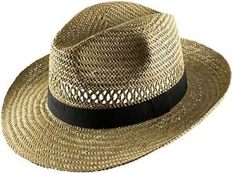 Classic Italy Chapeau Fedora Paille Homme ou Femme Fedora Paglia - Taille 61 cm