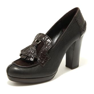 Car Shoe Retro Schuhe mit Reptilienmuster und hohem Absatz - - Shoes - Damen - Schwarzk - 36 1/2 EU