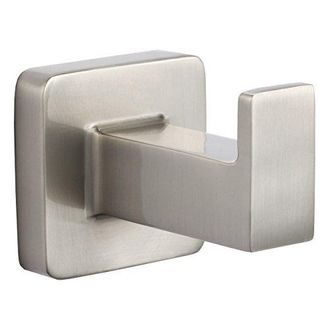 MSV 141440 Kleiderhaken Satiniert Parma aus Zink, Plastik, Grau, 4.5 x 6 x 4.5 cm