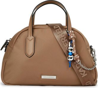Karl Lagerfeld Crossbody Bags - Ikon Bowling Bag aus Nylon - Gr. unisize - in Braun - für Damen