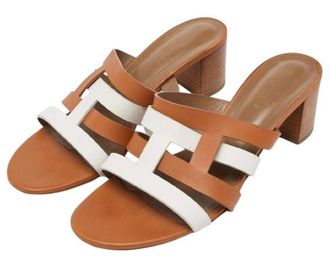 Herm&egrave;s Gold Amica Sandals Size 39